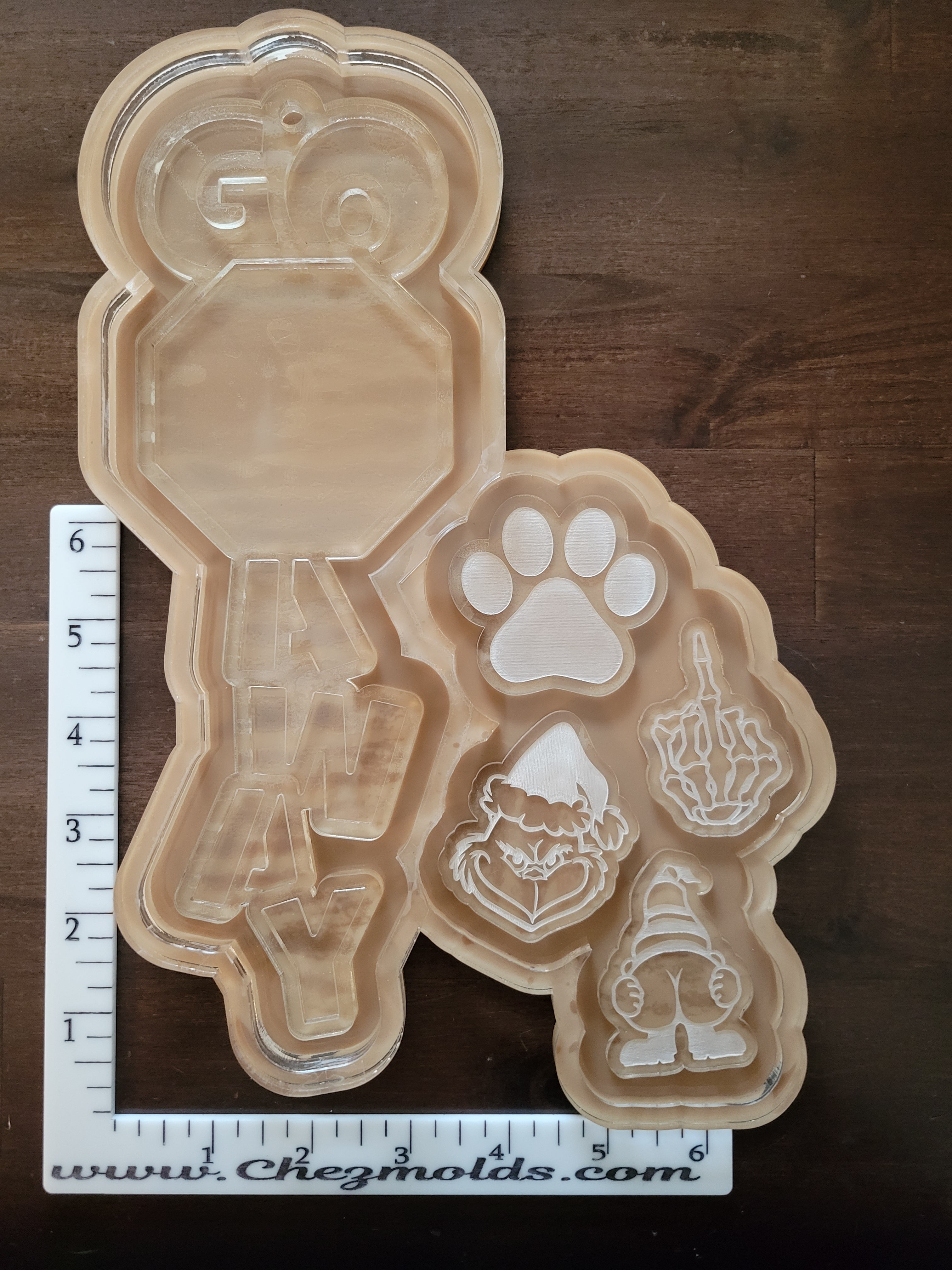 Go Away- Interchangeable hanger mold with 4 inserts – ChezMolds & More