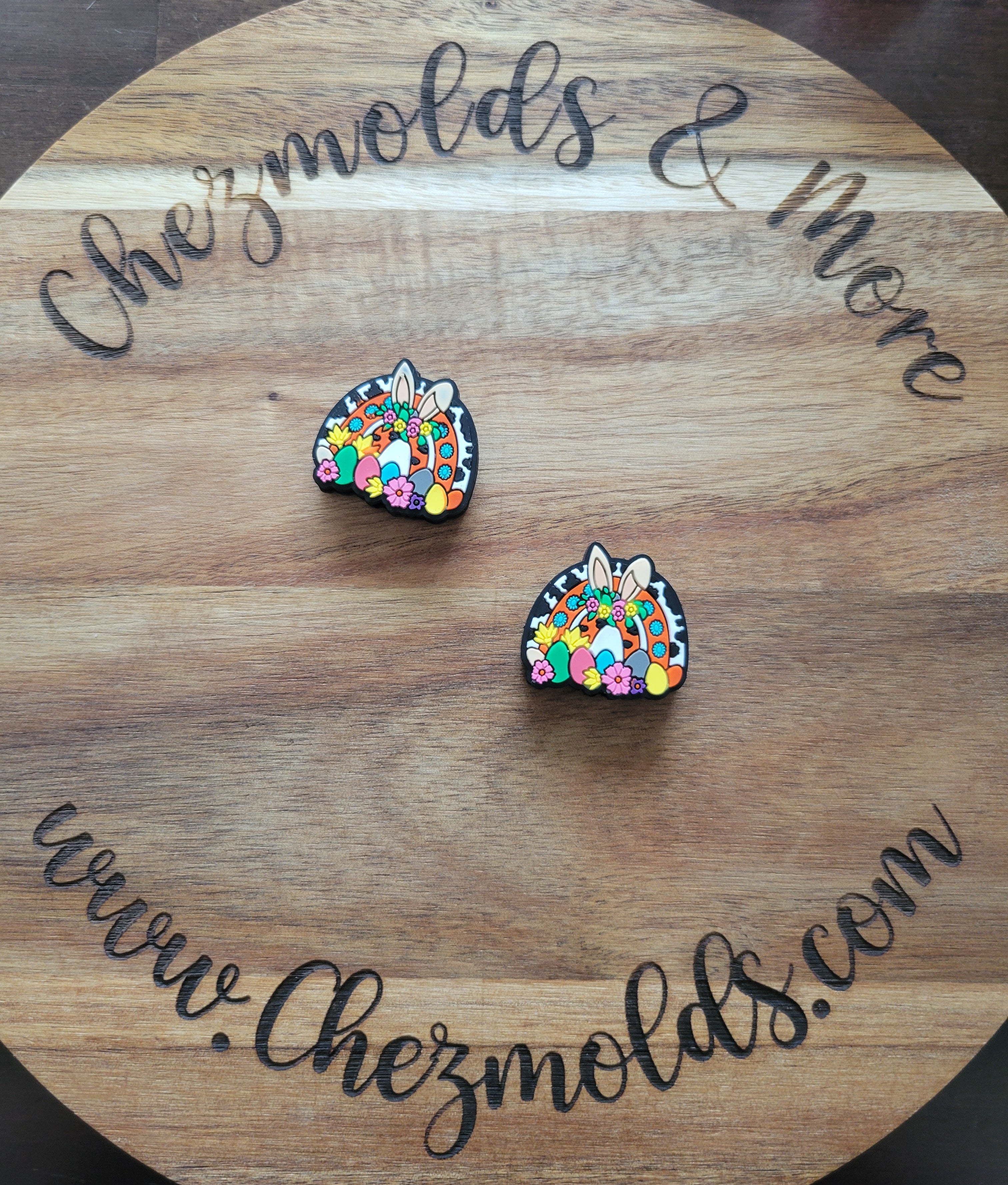 eggs ears rainbow- Silicone focal Bead – ChezMolds & More
