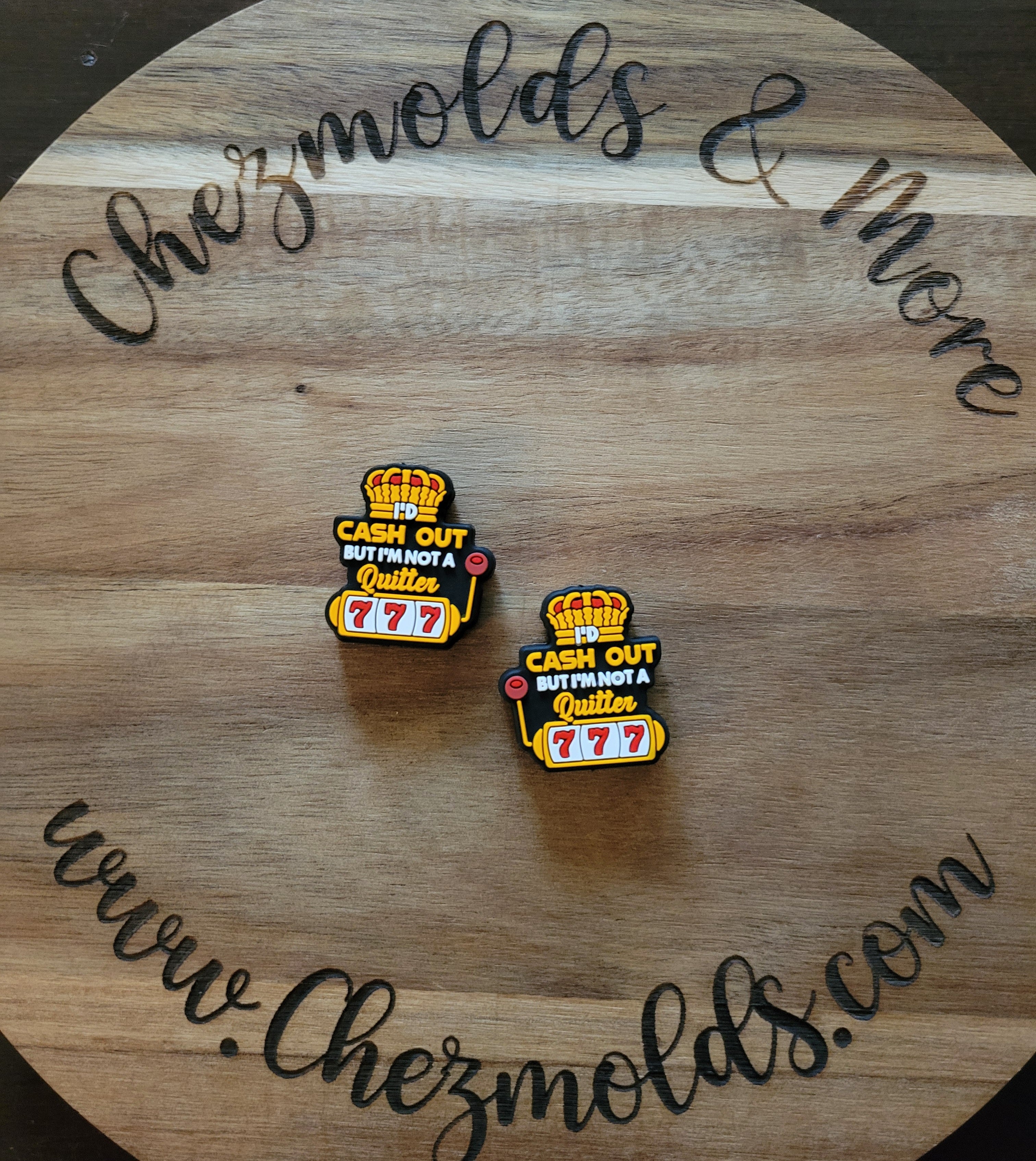 Cash out but not a quitter- Silicone focal Bead – ChezMolds & More