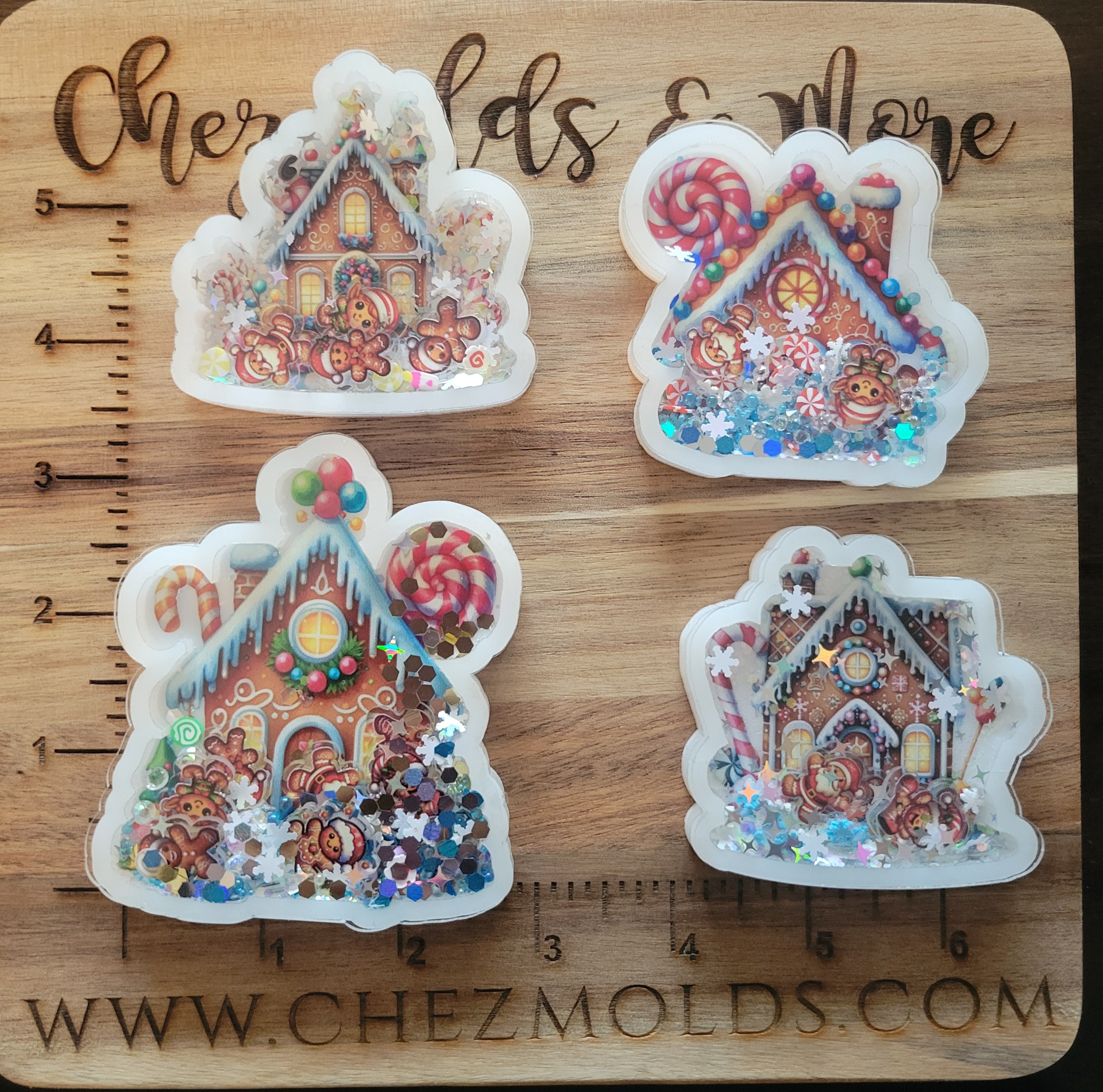 ginger house shaker- complete with ginger bits – ChezMolds & More