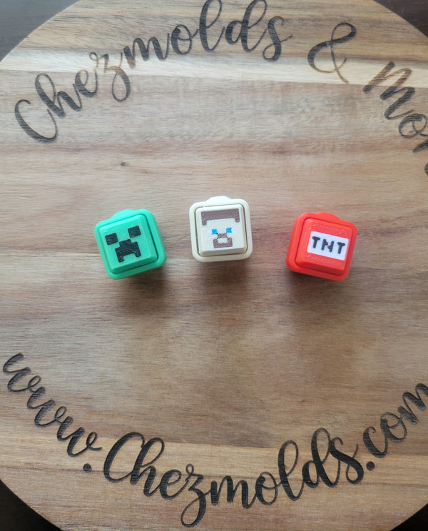 CE 3d printed fidget clicker- with keychain hole - minecraft ...