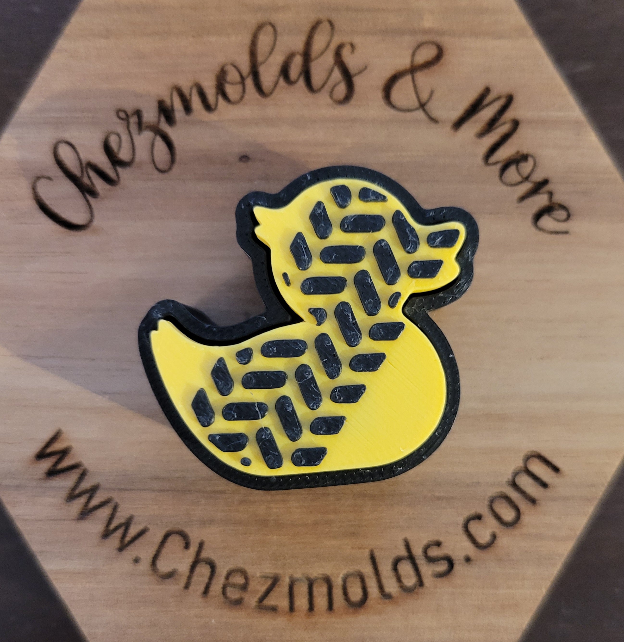 CE 3d printed fidget clicker- with keychain hole - yellow tread duck ...