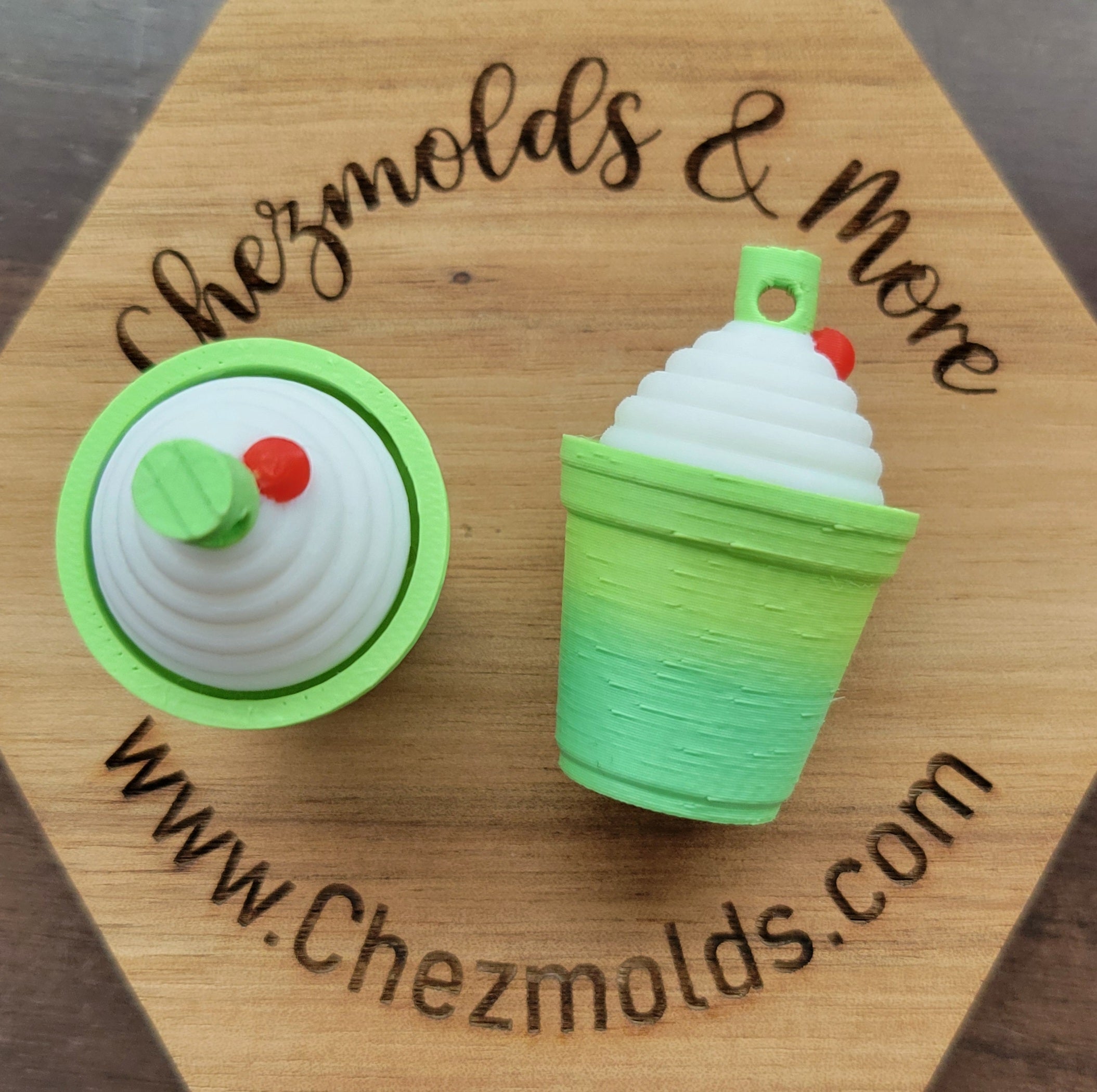CE 3d printed fidget clicker- with keychain hole -3d shamrock shake ...