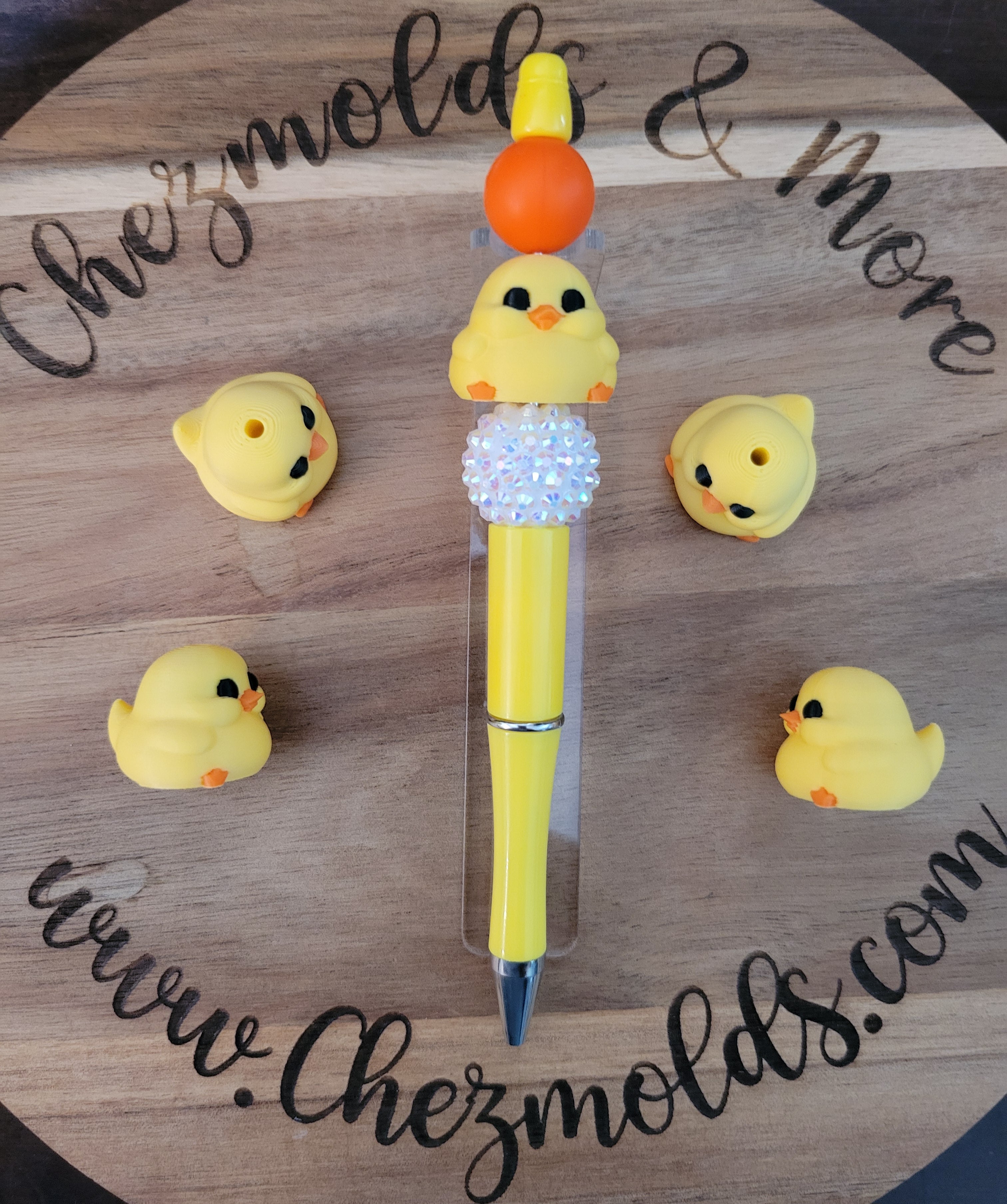 CE 3d printed focal Bead -Chubby Chicky – ChezMolds & More