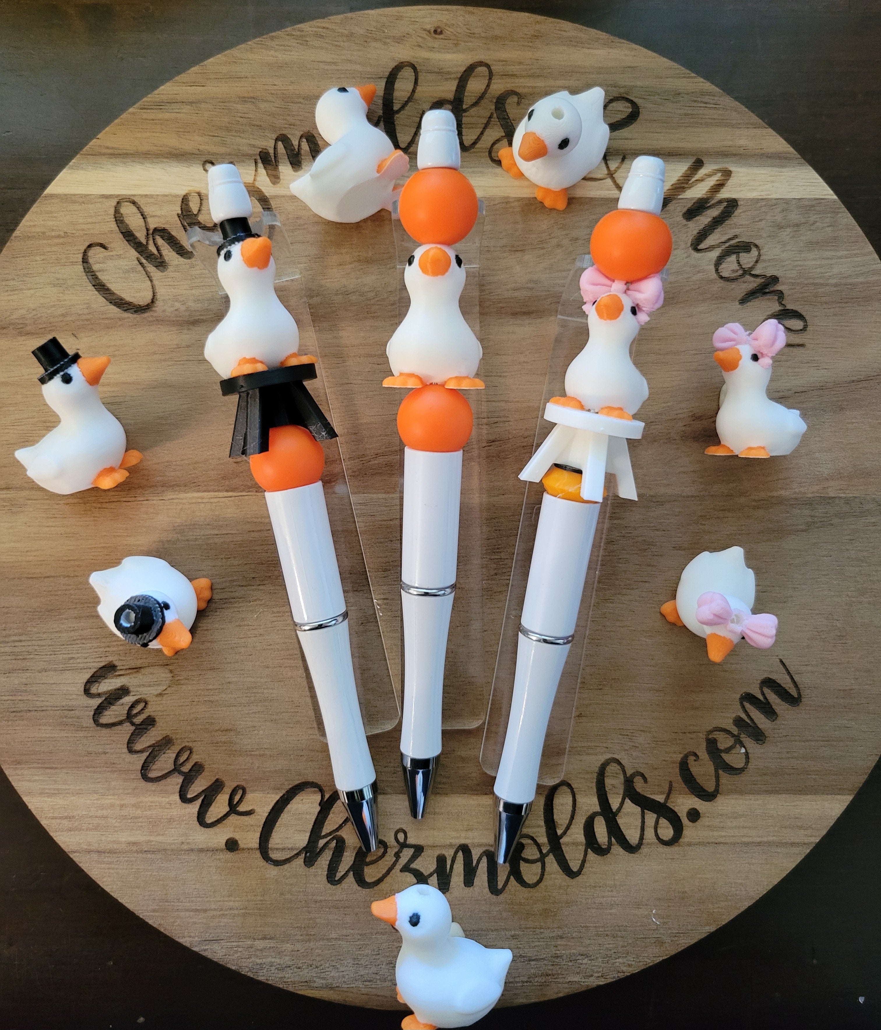 CE 3d printed focal Bead- Cutie goose – ChezMolds & More
