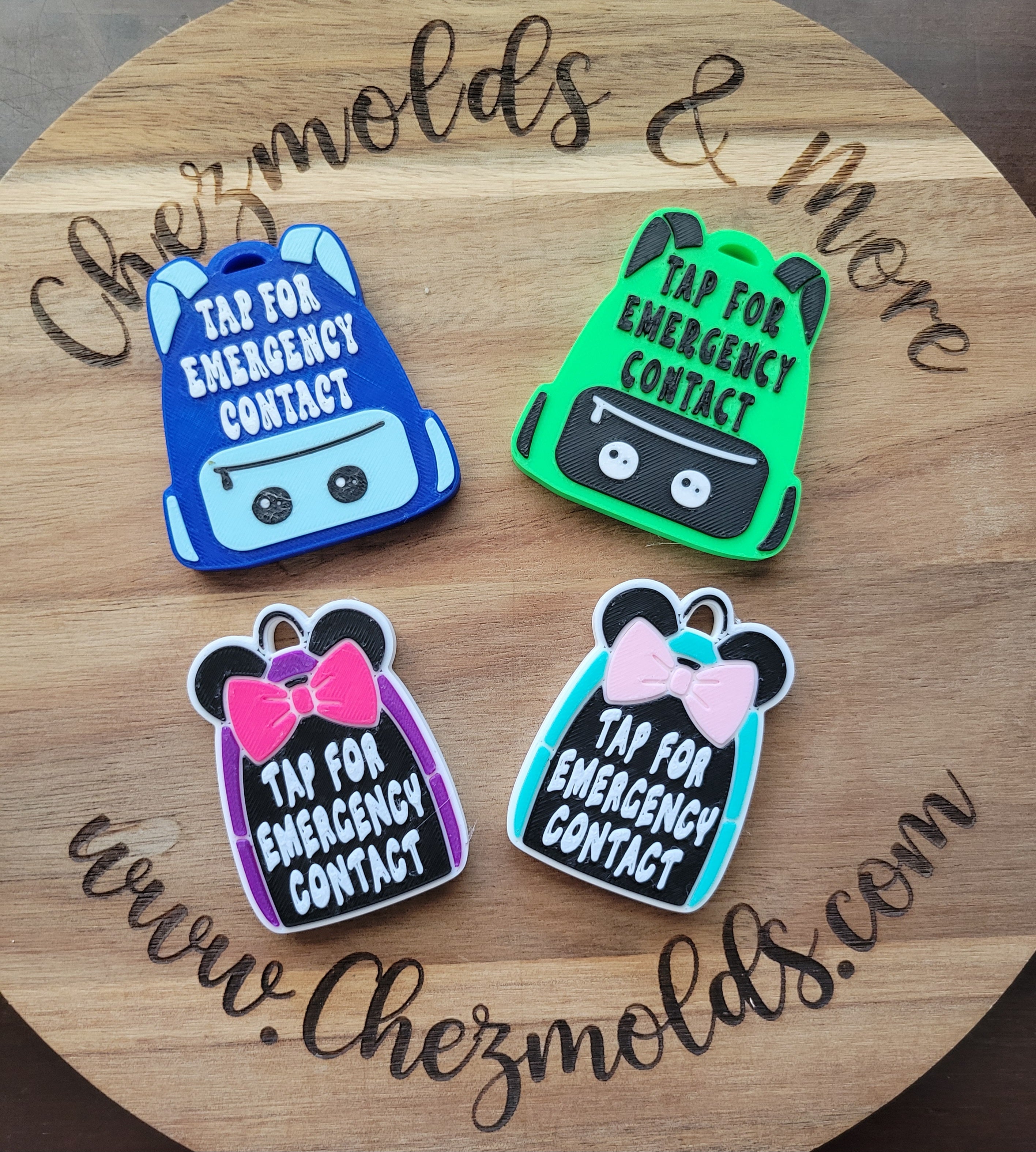 Beadable 3d printed - NFC Bag tag – ChezMolds & More