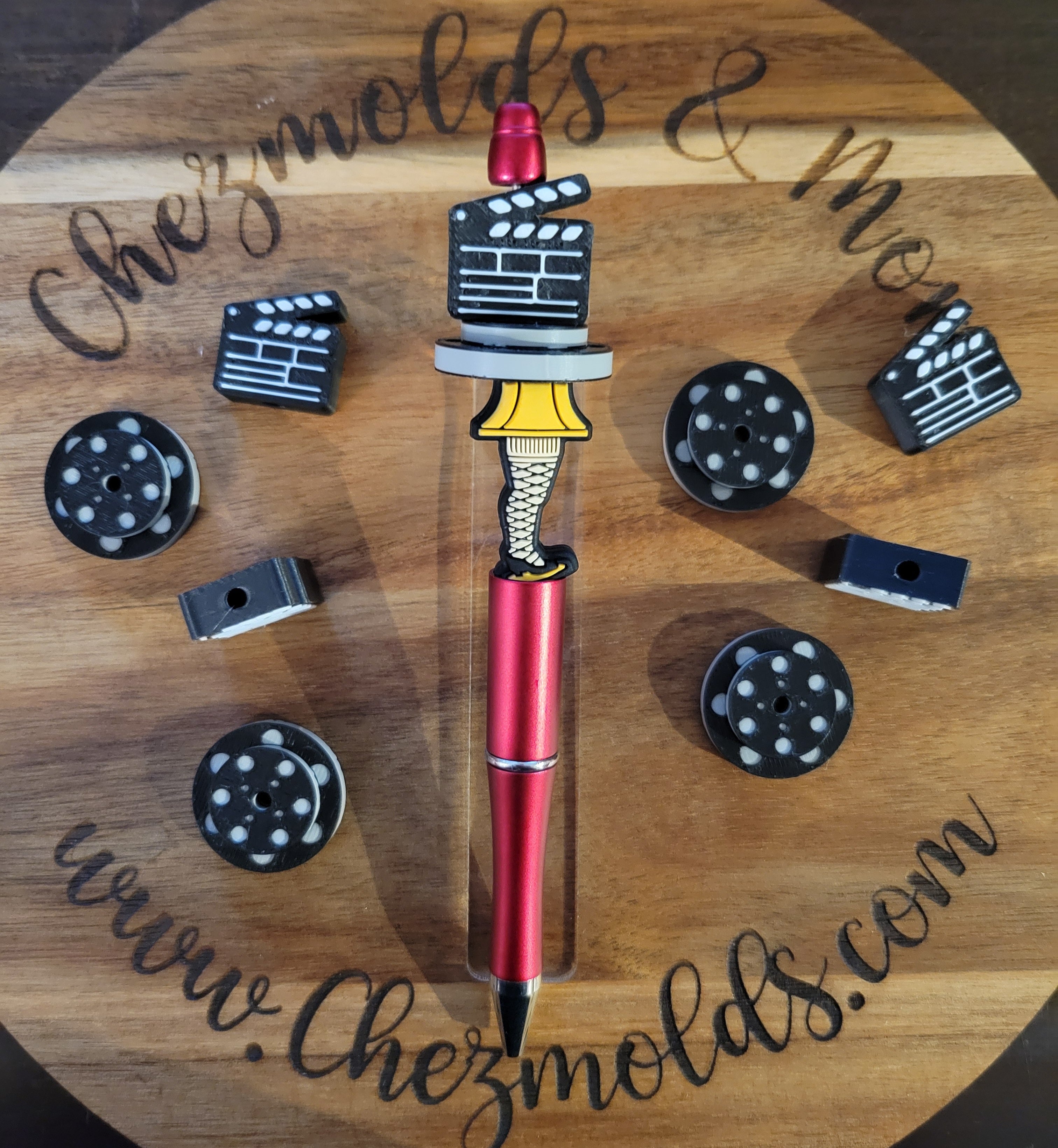CE 3d printed focal Bead-Movies – ChezMolds & More