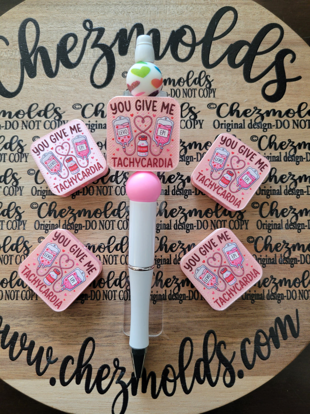 CE 3d printed focal Bead-you give me tachy – ChezMolds & More