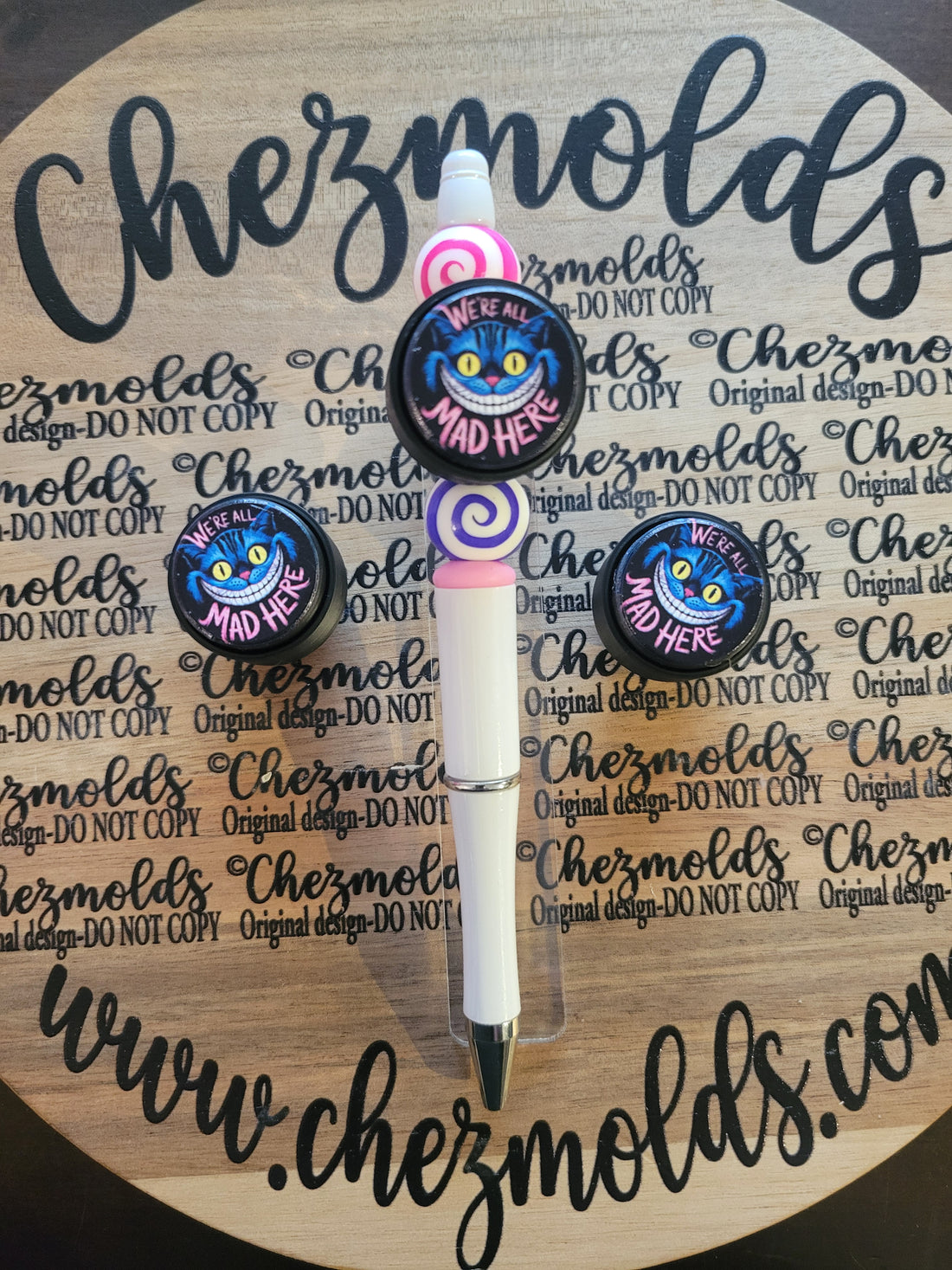 CE 3d printed Clicky button- focal Bead-were all mad here – ChezMolds ...